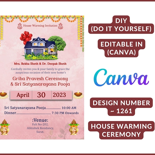 Indian House Warming Invitation - Etsy
