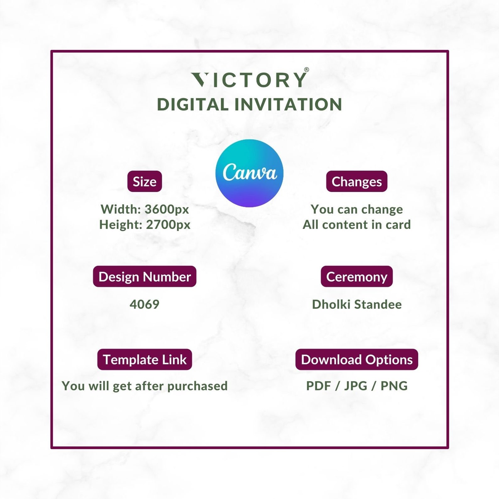 Dholki Digital Invitation Standee Card With Traditional Theme Canva DIY ...