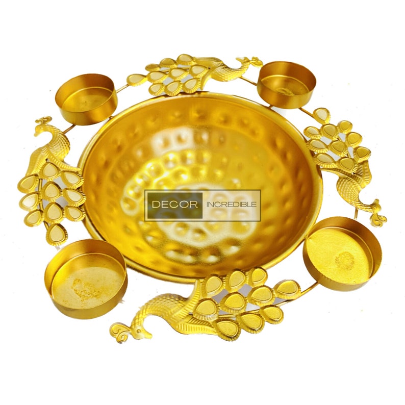 Mini Peacock Urli Handcrafted Urli Candle Holder, Vintage Urli ...