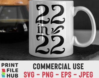 22 Birthday Svg - Etsy