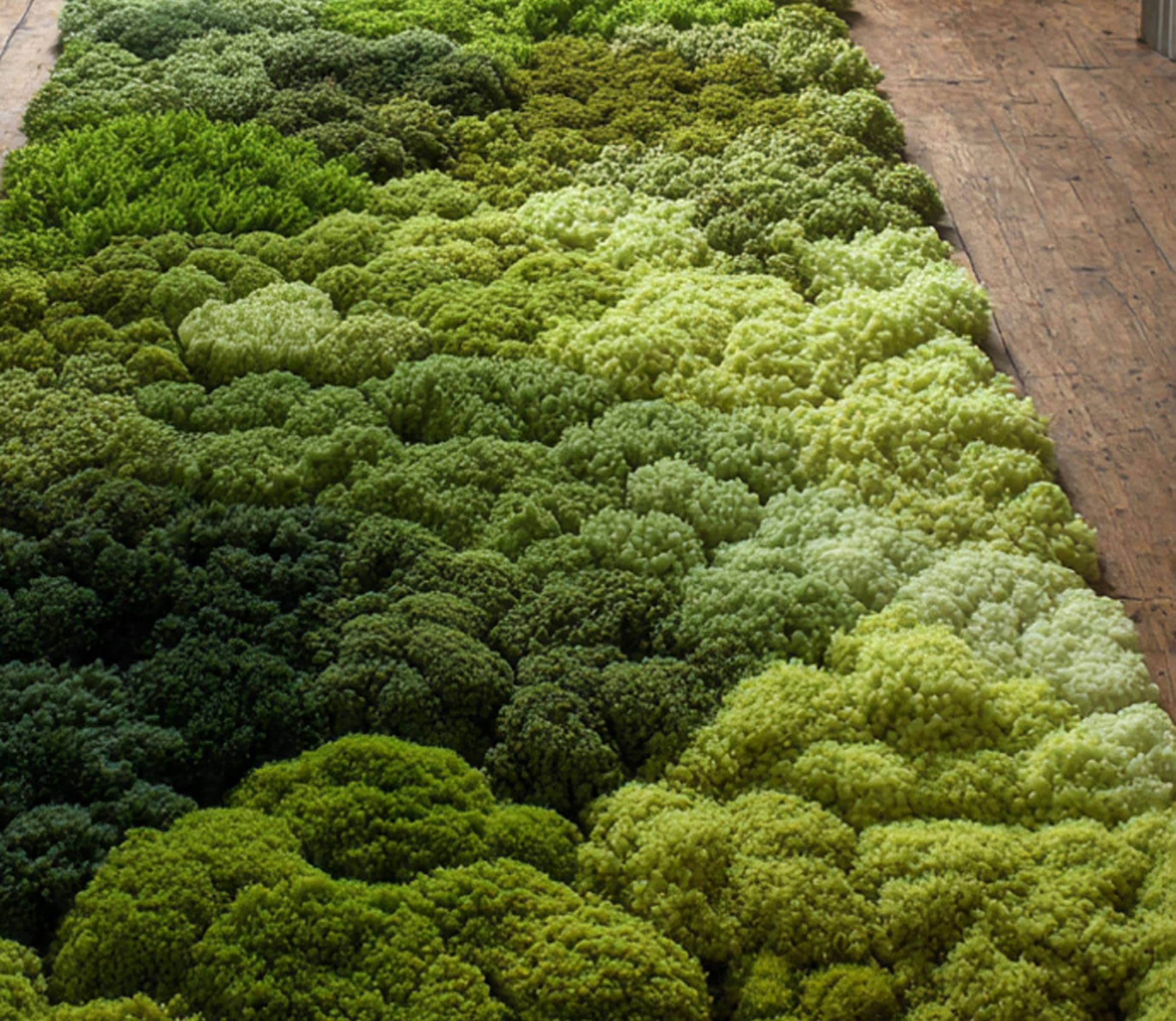 Green Moss Tufted Rug: Botanical Biophilic Home Décor Runner Rug - Etsy