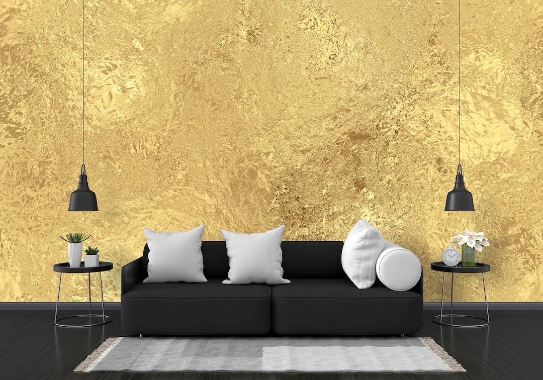 Gold Pattern Wallpaper Gold Textured Wall Design Yellow Glitter ...