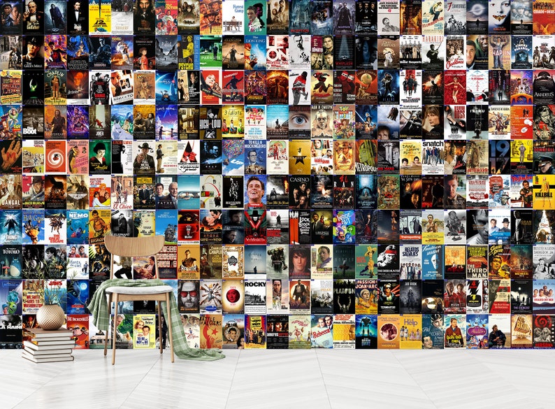 Movie Posters Digital Print Wallpaper, Wall Coverings Peel and Stick ...