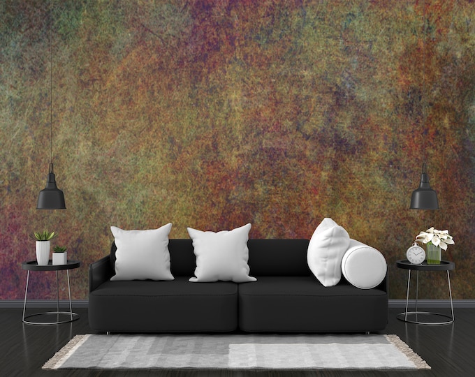 Grunge Wallpaper Rusty Wall Mural Metal Peel and Stick - Etsy