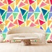 Triangle Colors Watercolor Wallpaper Peel and Stick Geometric Wall ...