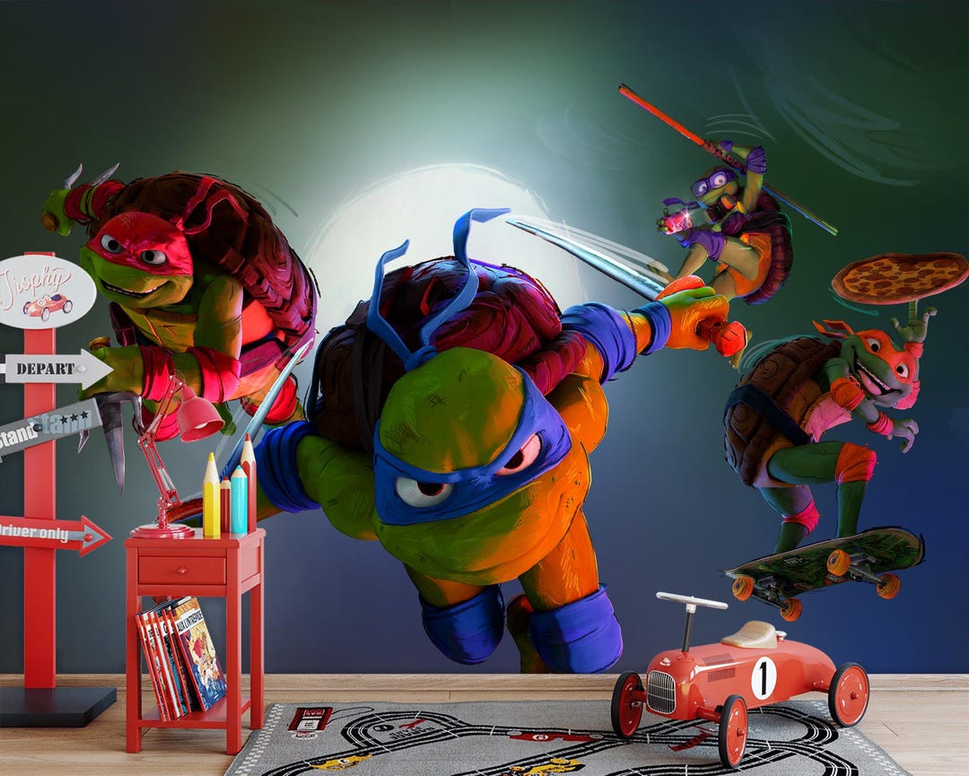Teenage Mutant Ninja Turtles Mutant Mayhem Wallpaper Peel and Stick ...