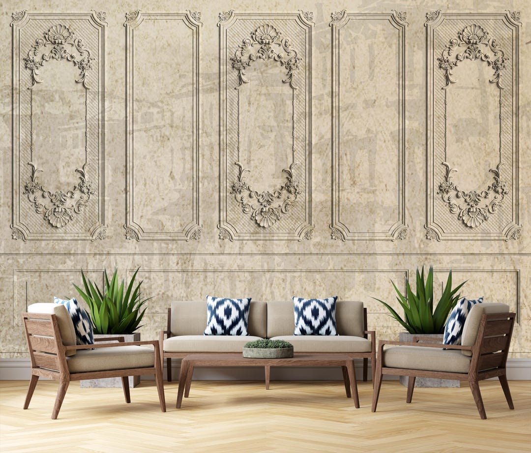 3D Relief Wall Panel Wallpaper Peel Stick Nonwoven - Etsy