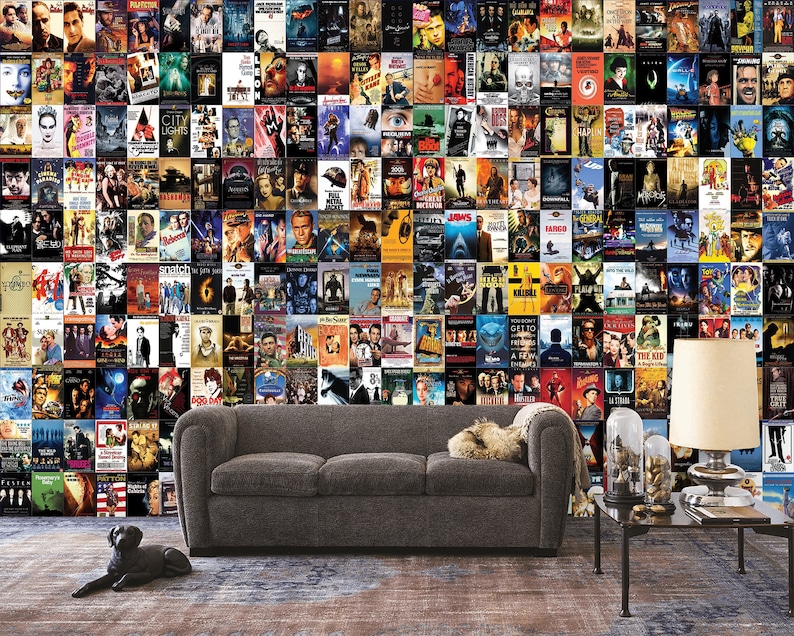 Movie Posters Digital Print Wallpaper, Wall Coverings Peel and Stick ...