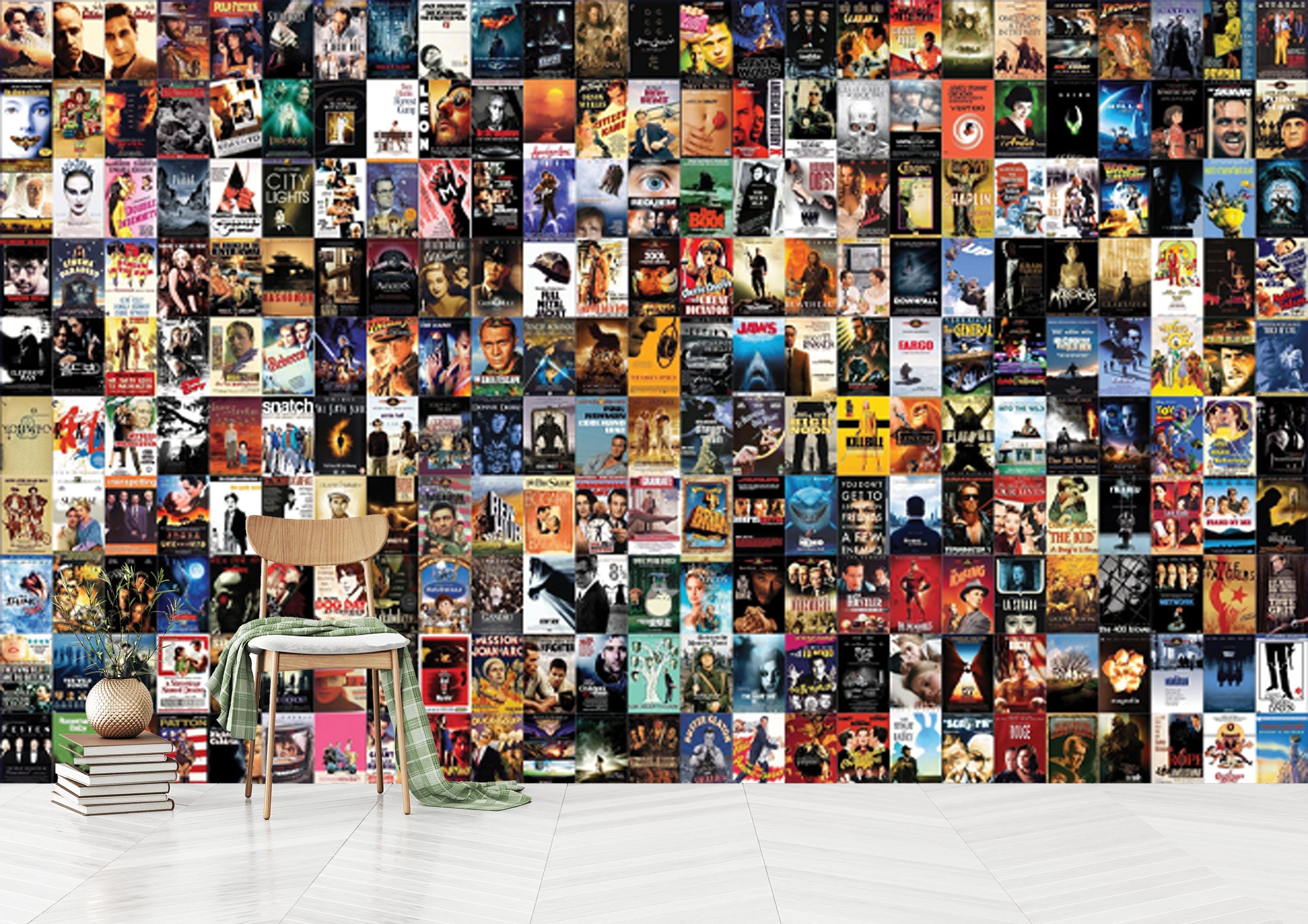 Movie Posters Top250 Digital Print Wallpaper Traditional Wallcovering Peel and Stick Movie Posters Movie Collage Nonwoven Etsy