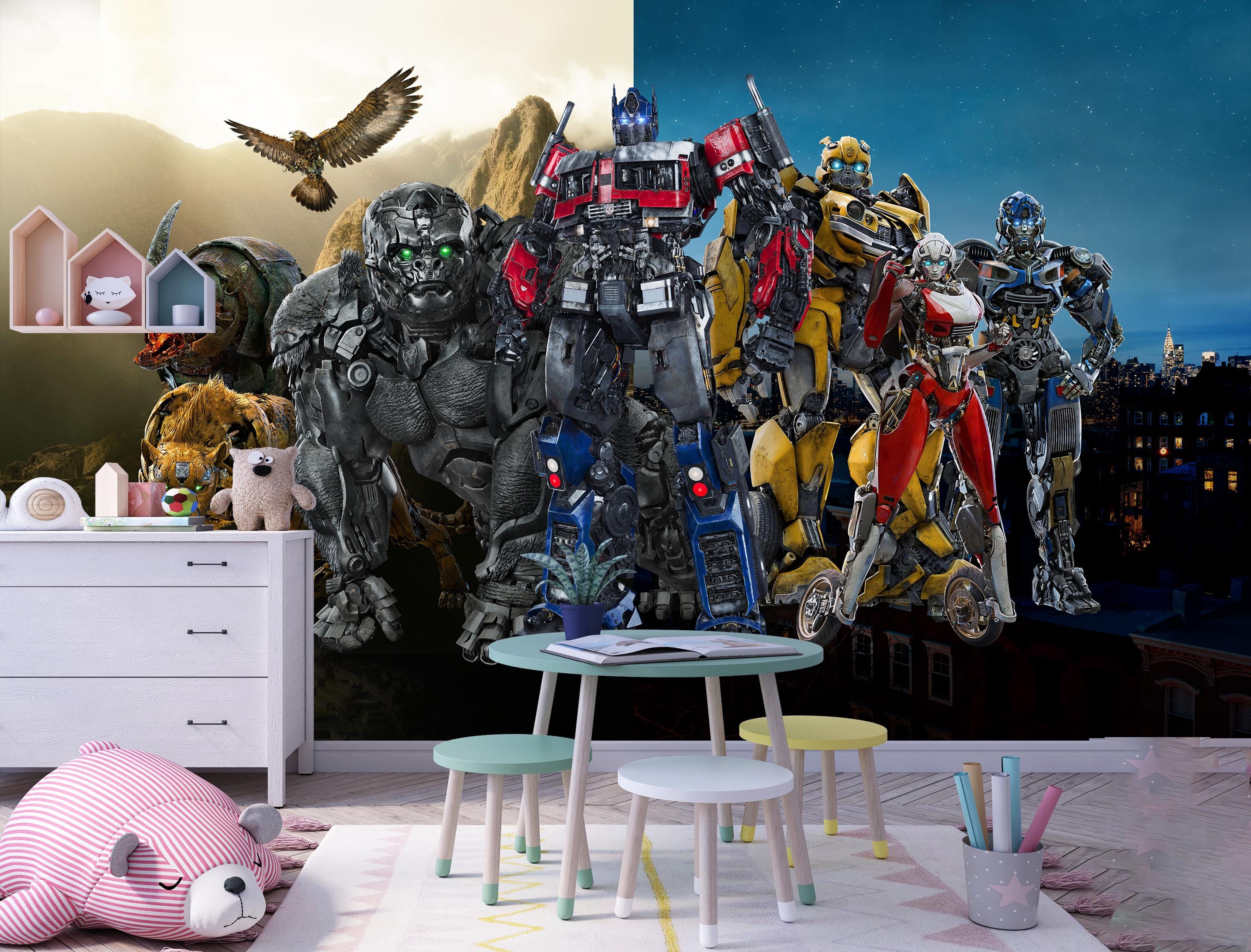Transformers Autobots Kids Room Wallpaper Optimus Prime Peel and Stick ...