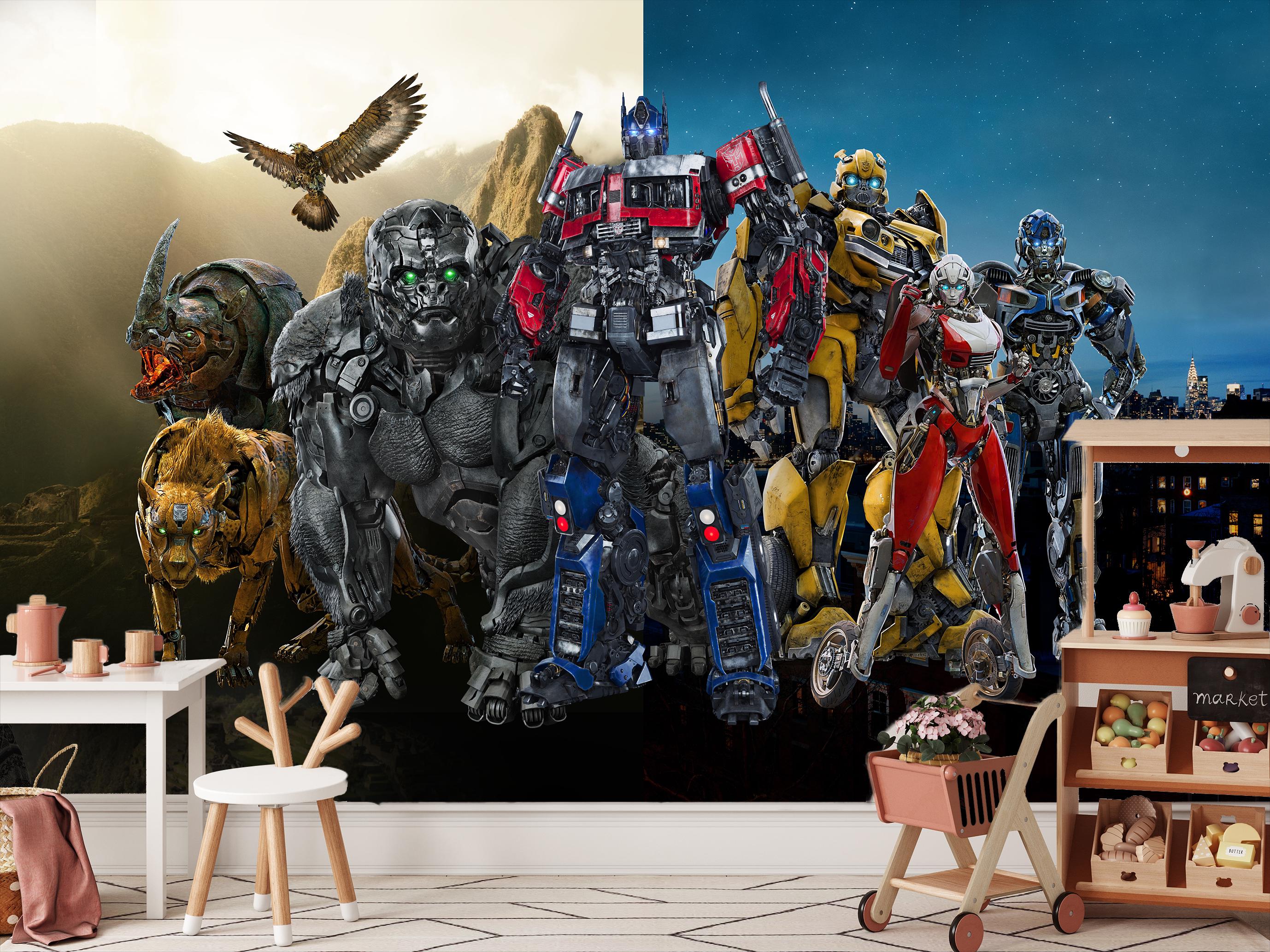 Transformers Autobots Kids Room Wallpaper Optimus Prime Peel and Stick ...