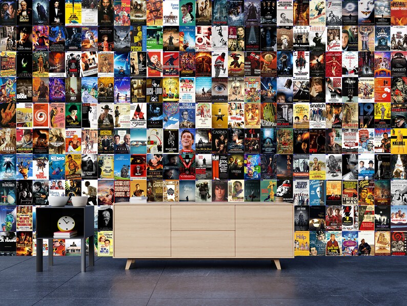 Movie Posters Digital Print Wallpaper, Wall Coverings Peel and Stick ...