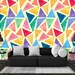 Triangle Colors Watercolor Wallpaper Peel and Stick Geometric Wall ...