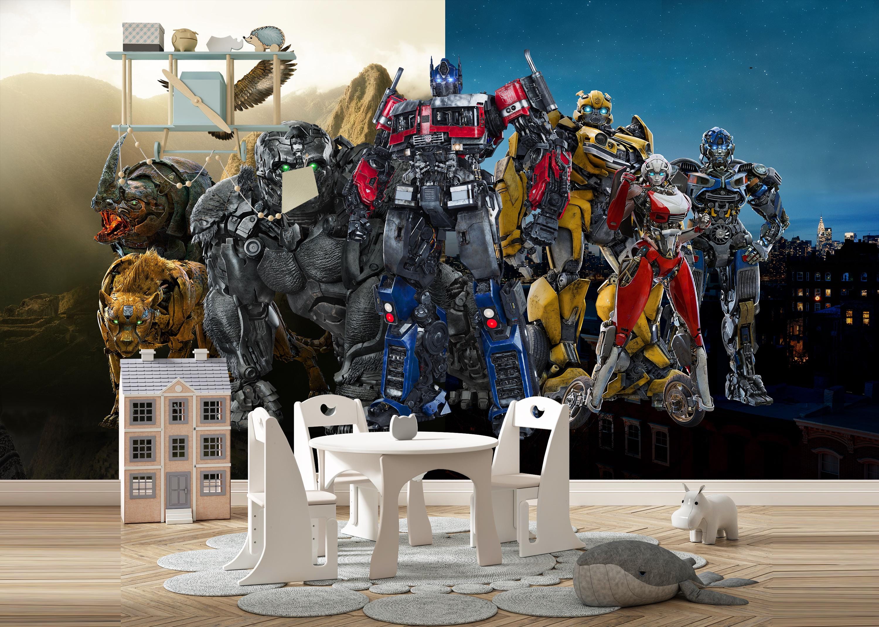 Transformers Autobots Kids Room Wallpaper Optimus Prime Peel and Stick ...