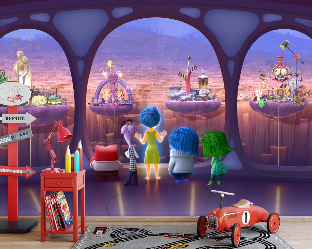 Inside Out Kids Popular Characters Room Decorations Wallpaper / Peel ...