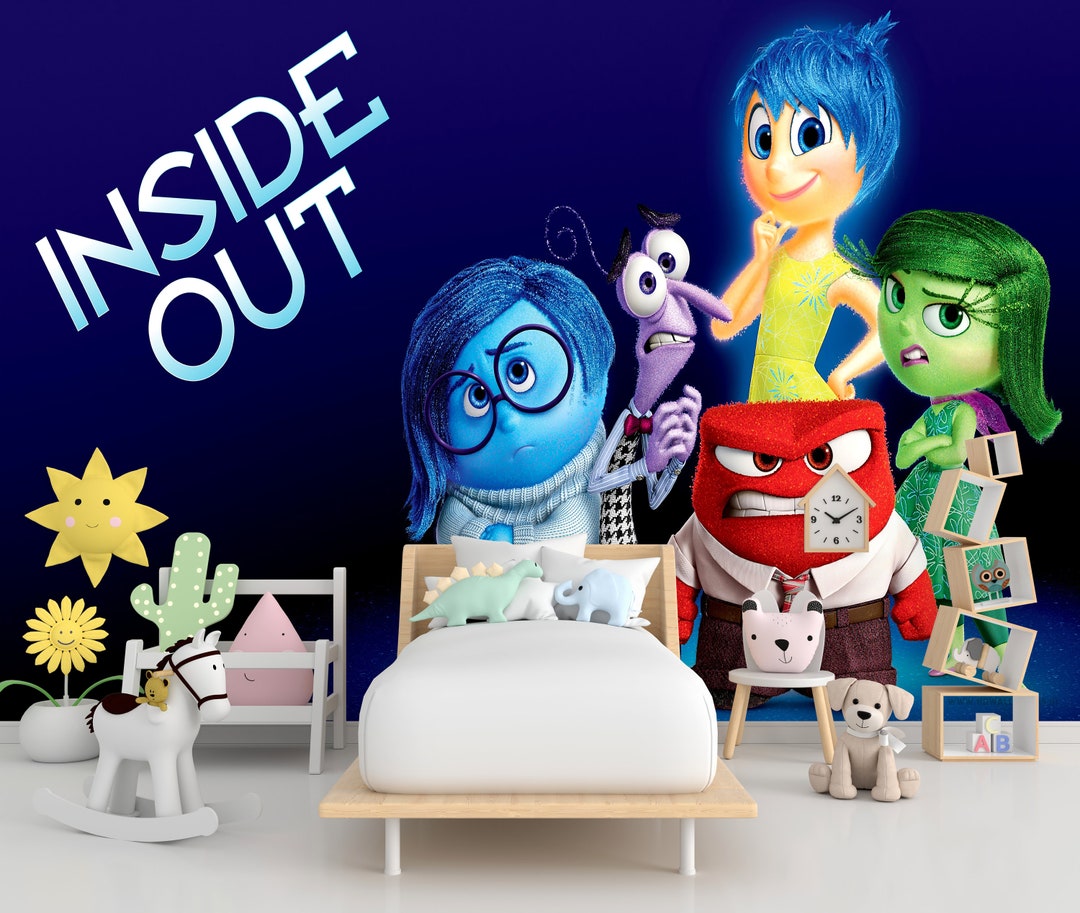 Inside Out Movie Wallpaper Kids Popular Characters Room Decorations ...