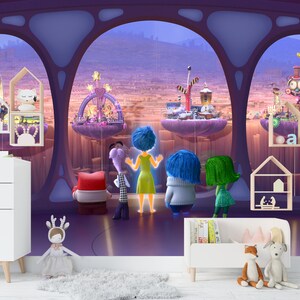 Inside Out Kids Popular Characters Room Decorations Wallpaper / Peel ...
