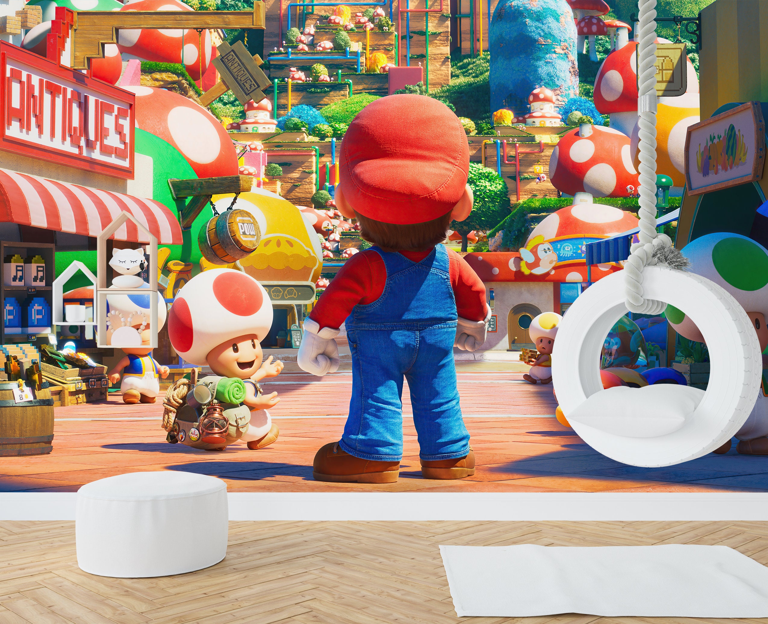 Süper Mario Bros Movie Wall Mural Peel and Stick Wallpaper Bedroom Home ...