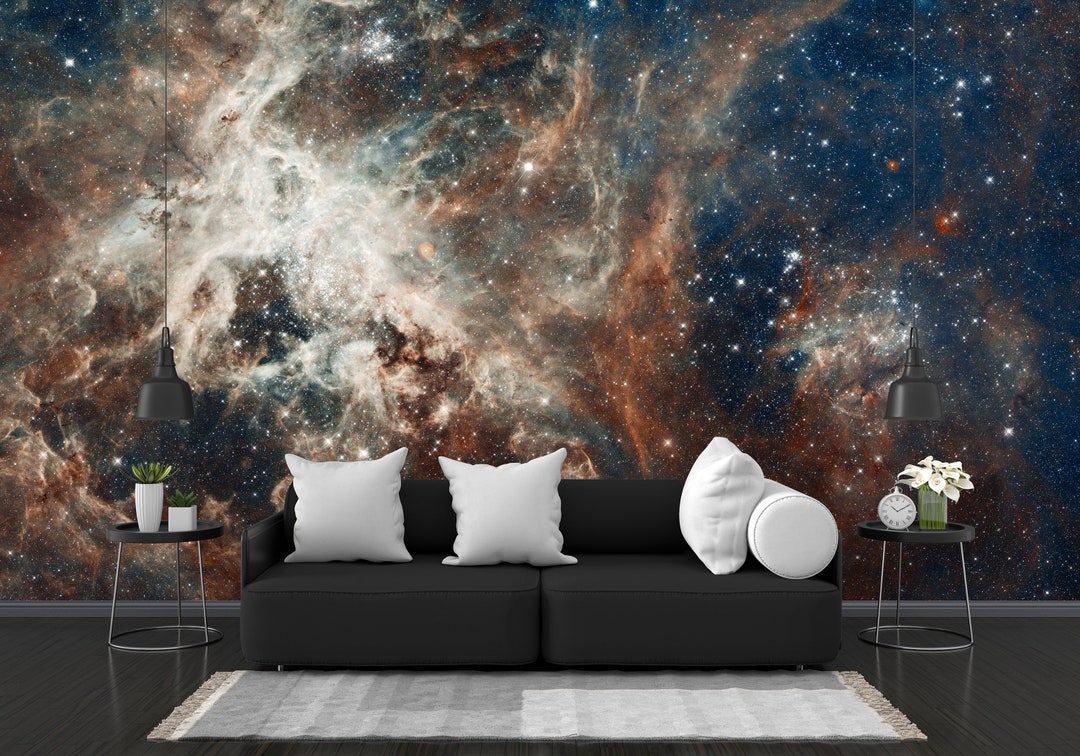 Nebula Space Wallpaper Mural: Peel and Stick Astronomy Wall Decor - Etsy