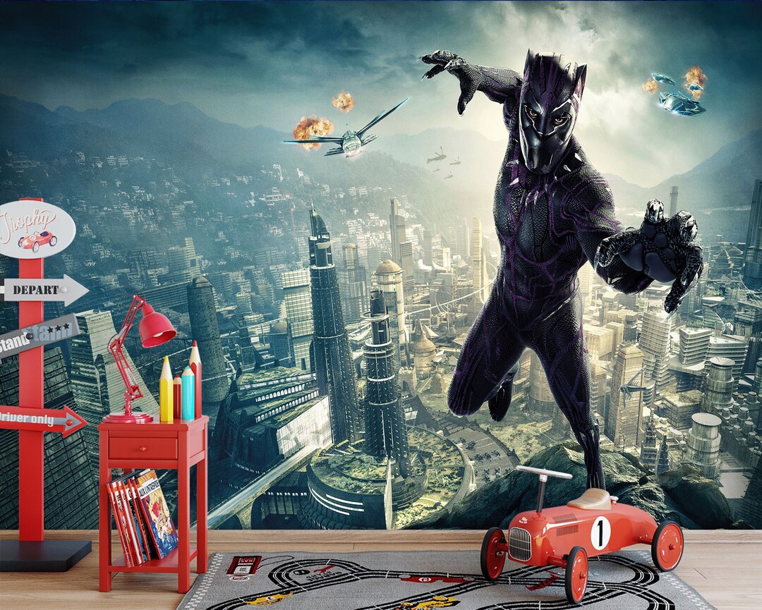 Black Panther Movie Wallpaper, Wakanda Decor, Fathead Mural, Black ...