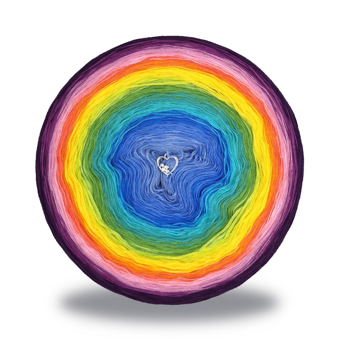 Gradient Ombre Yarn - O'COLOR16 Rainbow - 50/50 Cotton/acrylic, 3 or ...
