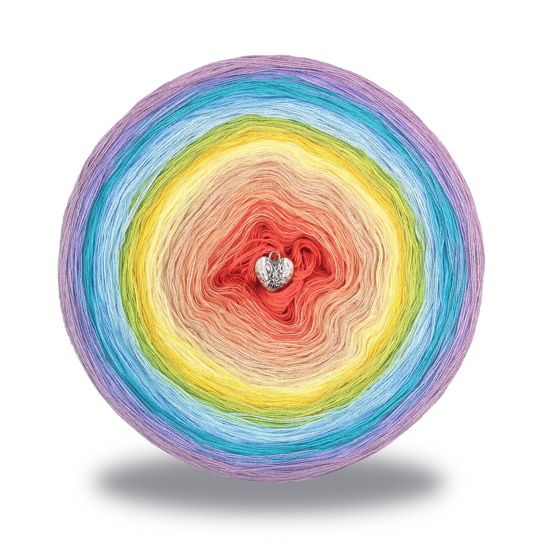 Gradient Ombre Yarn - O'COLOR03 Pastel Rainbow - 50/50 Cotton/acrylic ...