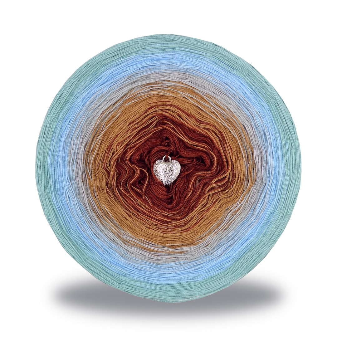 Gradient Ombre Yarn Cake - OMB102 Earth Tones - 50/50 Cotton/acrylic, 3 ...