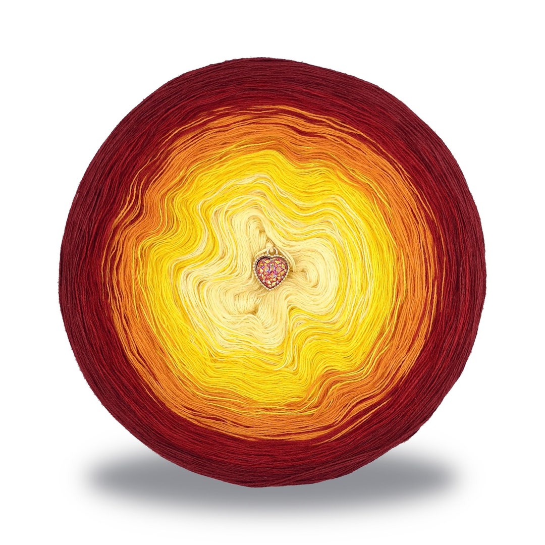 Gradient Ombre Yarn Cake - OMB90 Fiery Sunset - 50/50 Cotton/acrylic, 3 ...