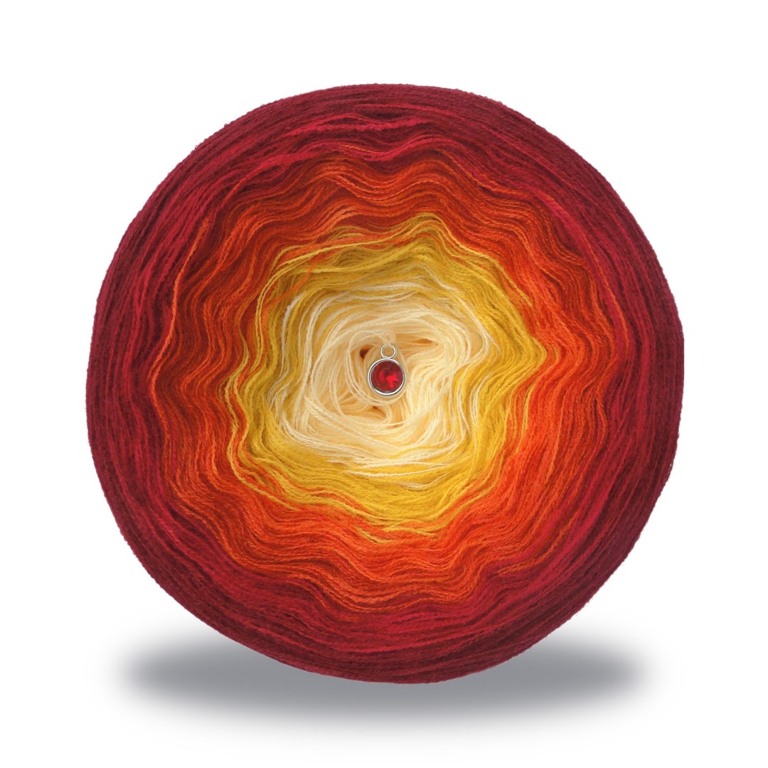 Gradient Ombre Yarn Cake - OMA03 Gold Autumn - 100% Acrylic, 3ply ...