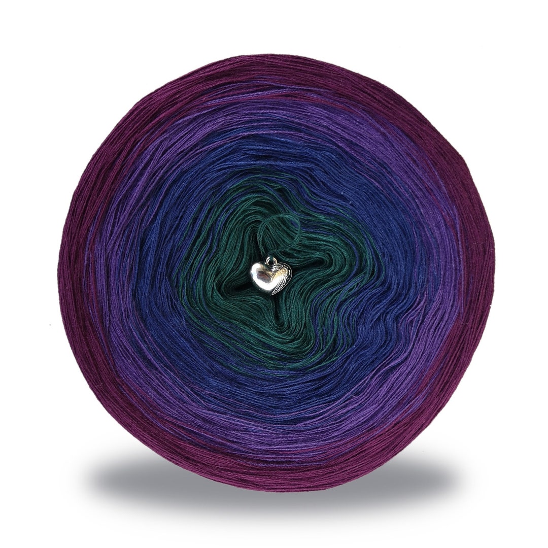 Gradient Ombre Yarn Cake - OMB51 Shiny Starling - 50/50 Cotton/acrylic ...