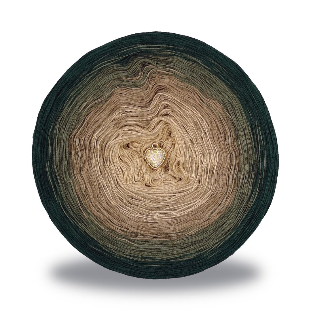 Gradient Ombre Yarn Cake - OMB91 Forest Fleece - 50/50 Cotton/acrylic ...