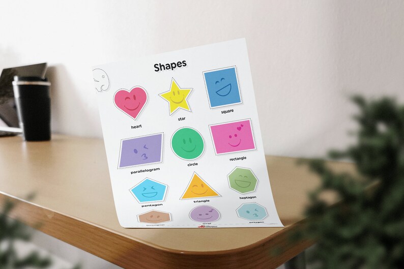 Printable Shape Matching Activity for Preschool, Shape Flash Cards ...