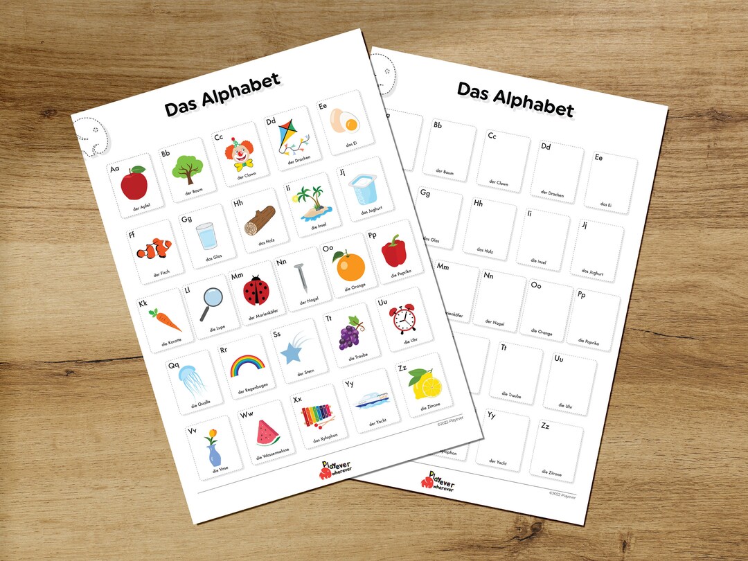Montessori Material Print&play German Alphabet Chart | Alphabet ...