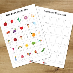 Montessori Material Print&play Alphabet Flash Cards | Alphabet Poster ...