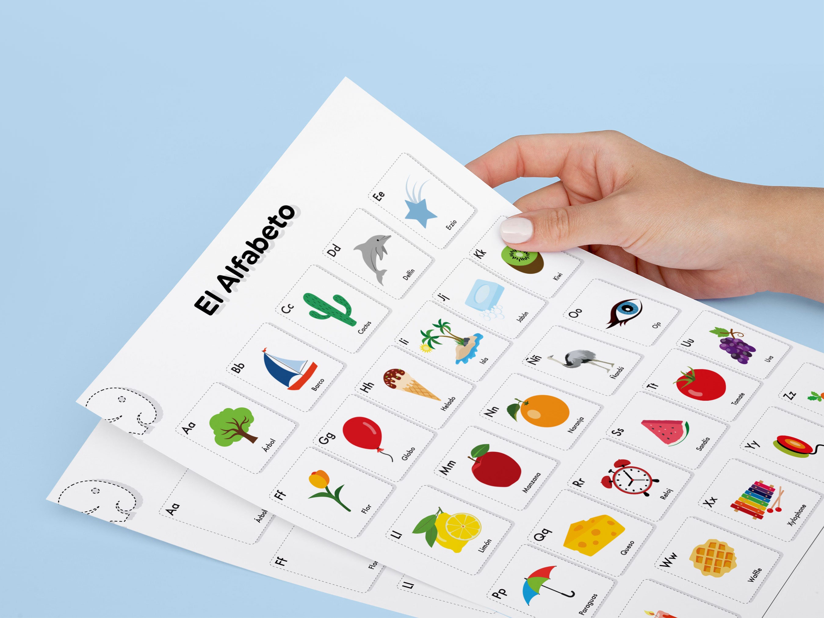 Montessori Material Print&play Spanish Alphabet Chart | Alphabet ...