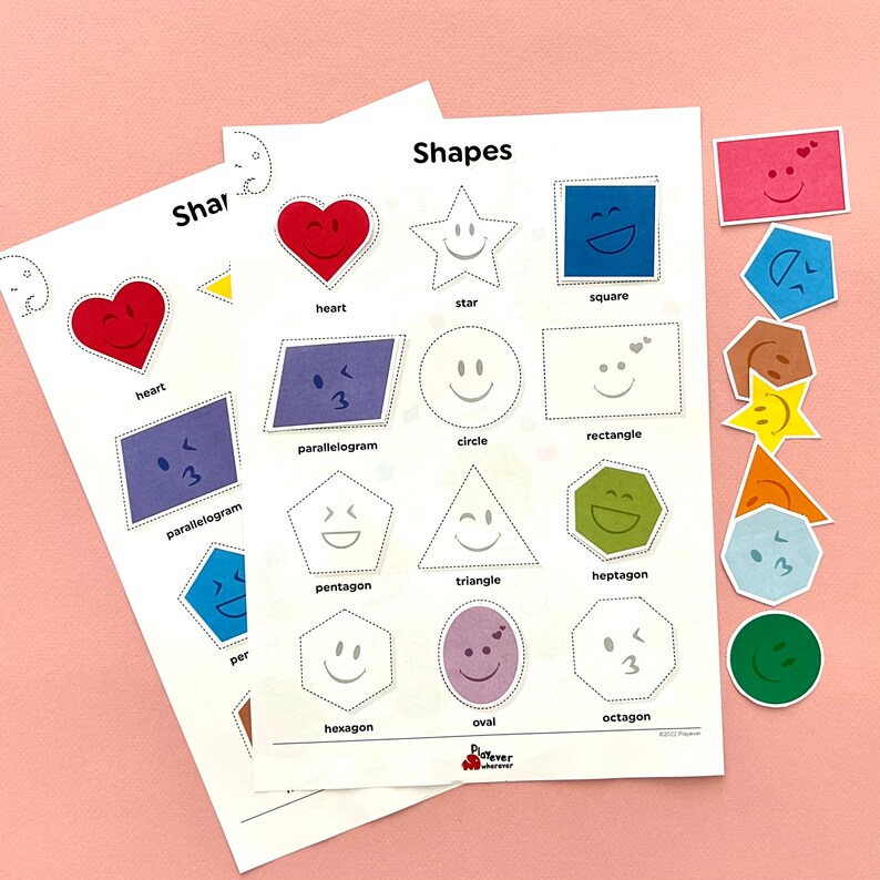 Printable Shape Matching Activity for Preschool, Shape Flash Cards ...