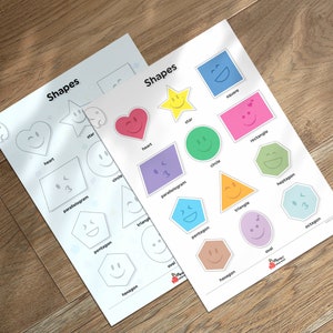 Printable Shape Matching Activity for Preschool, Shape Flash Cards ...