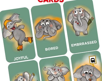 Print and Play Emotion Cards Express Feelings Card A Game - Etsy