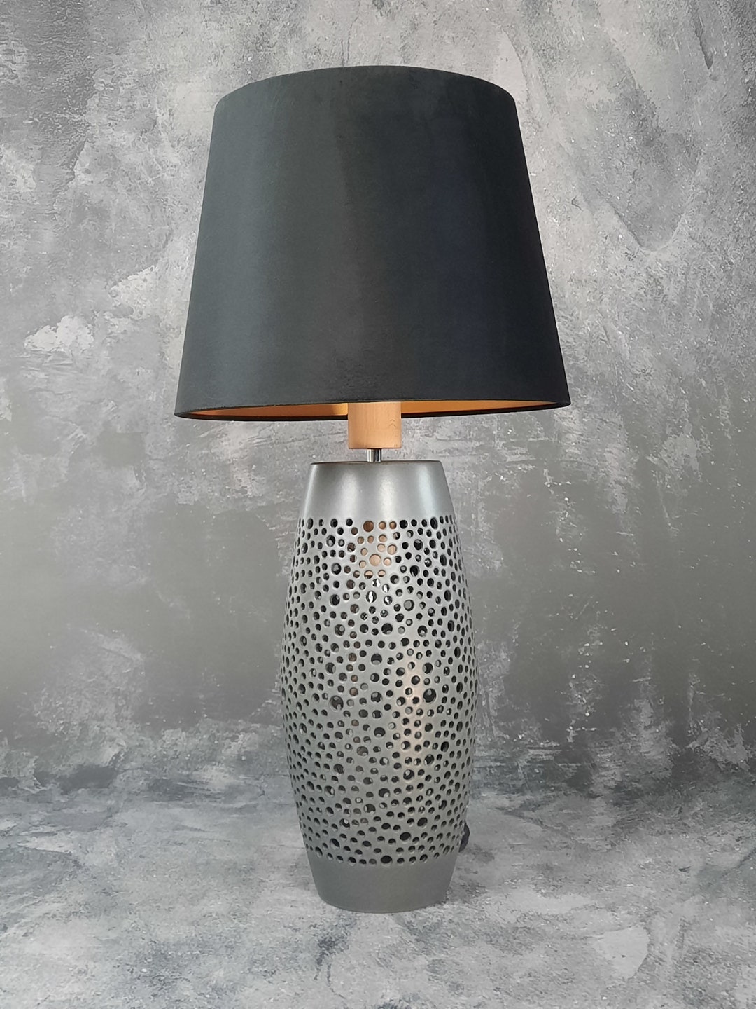 COMA Art Lamp With Lampshade Modern Table Lamp Ceramik Art - Etsy