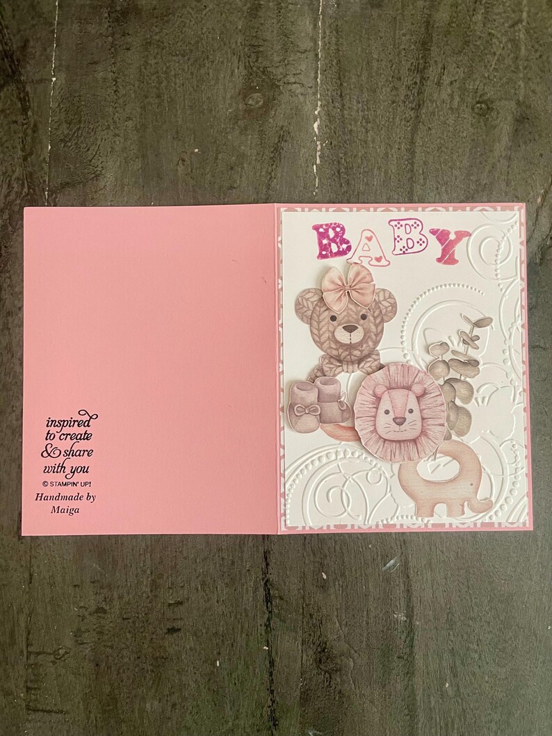 Baby Girl, Congratulations Card, New Baby, Stampin Up, Handmade Card - Etsy