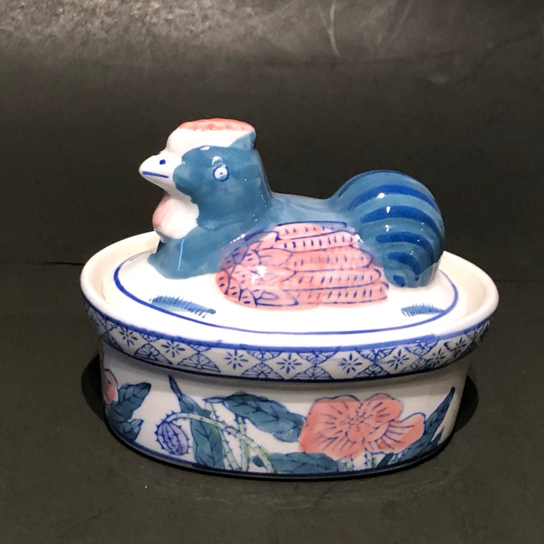 Vntg Ben Rickert Signed Porcelain Chicken Trinket Box - Etsy