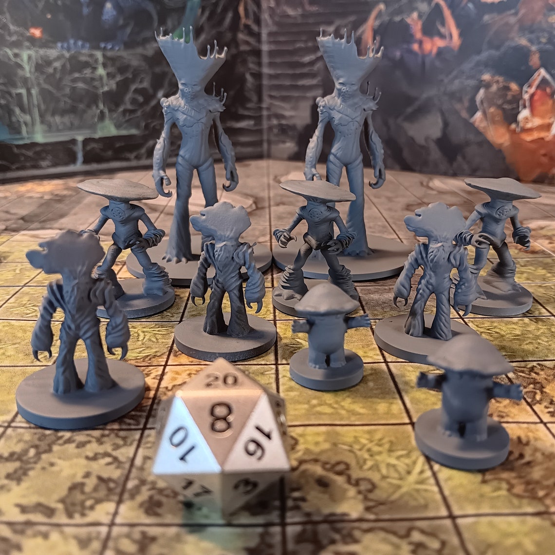 Myconid Colony Dungeons and Dragons D&D Dnd Pathfinder Minis Miniatures ...
