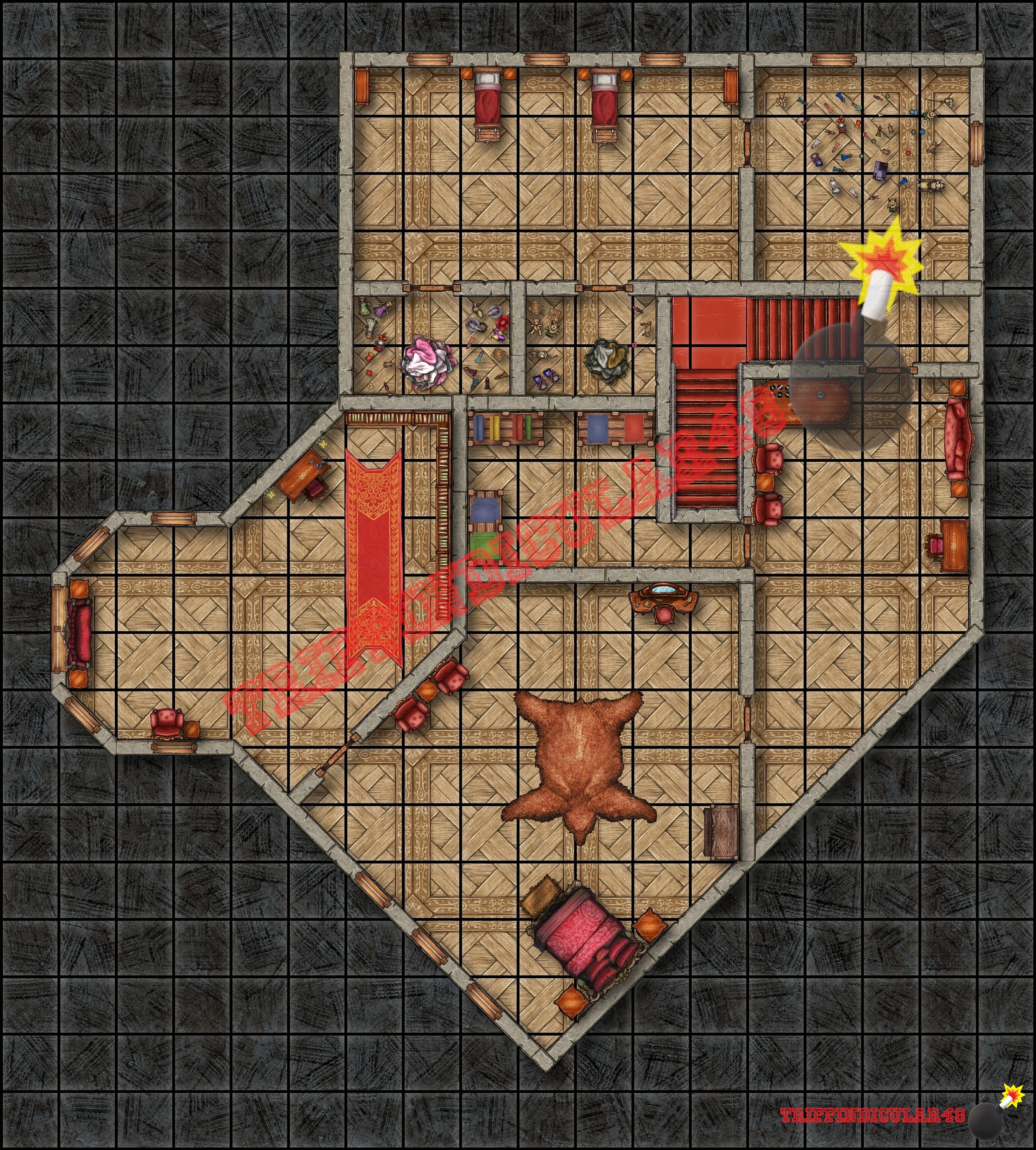 Cassalanter Villa Battle Maps | Waterdeep Dragon Heist - Etsy UK