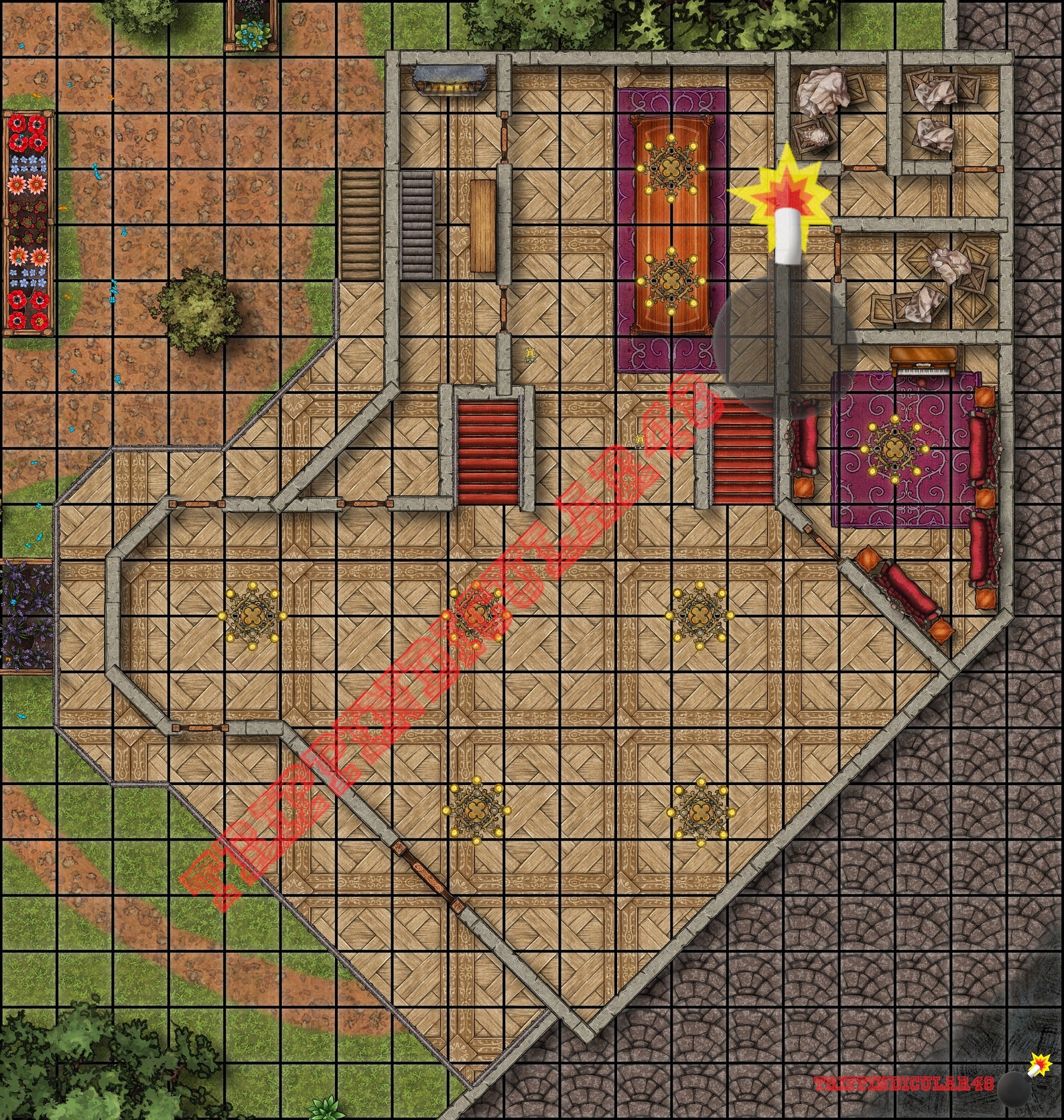Cassalanter Villa Battle Maps Waterdeep Dragon Heist - Etsy Canada