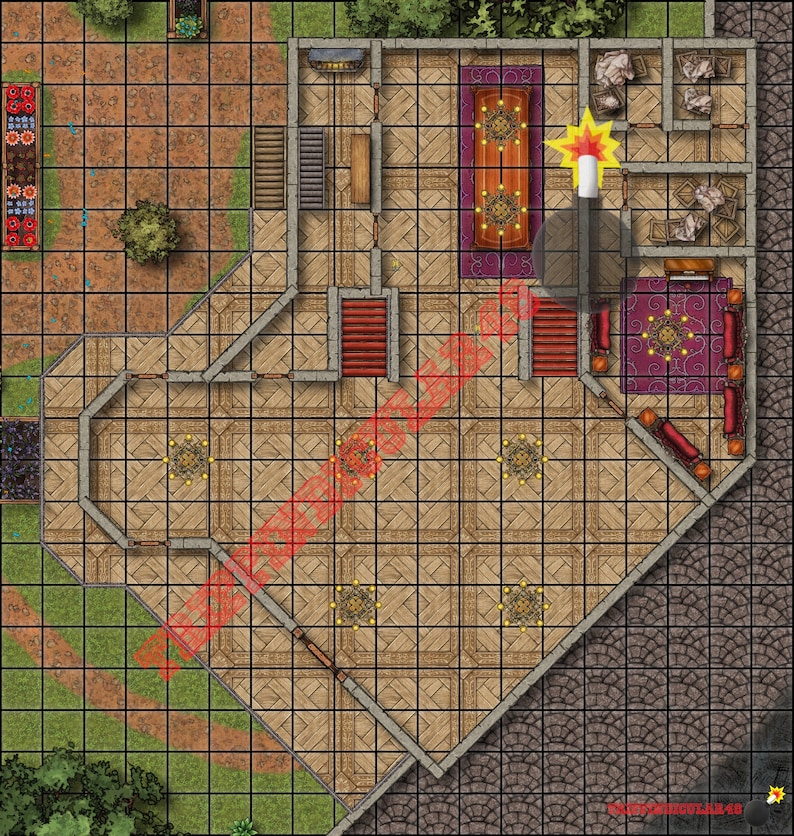 Cassalanter Villa Battle Maps | Waterdeep Dragon Heist - Etsy
