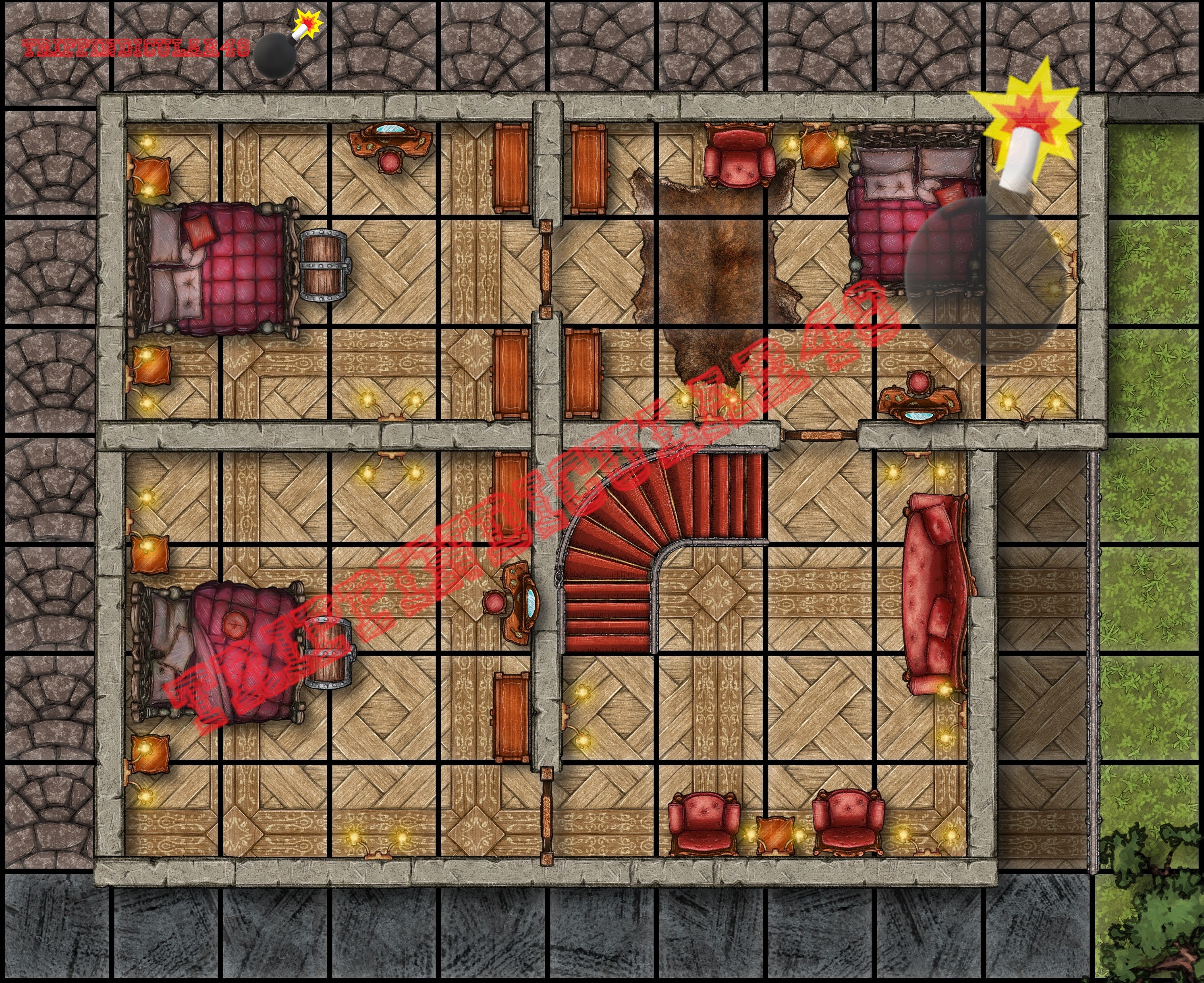 Cassalanter Villa Battle Maps | Waterdeep Dragon Heist - Etsy UK