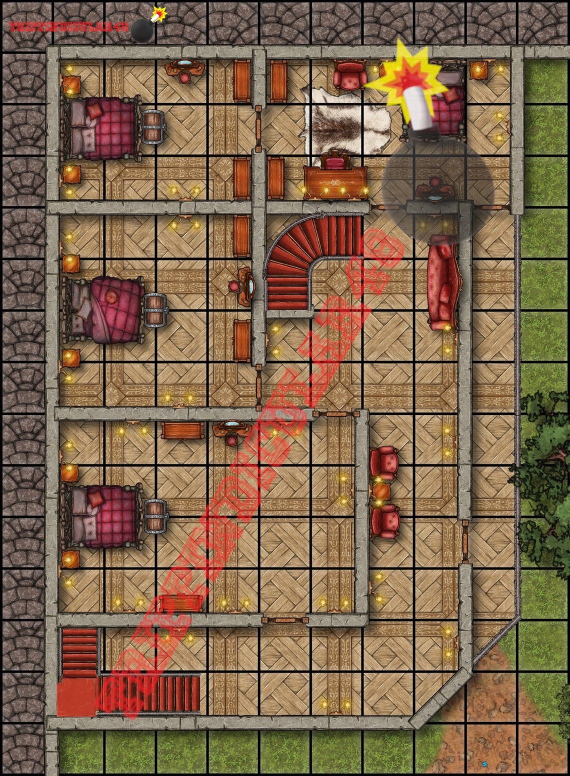 Cassalanter Villa Battle Maps Waterdeep Dragon Heist - Etsy