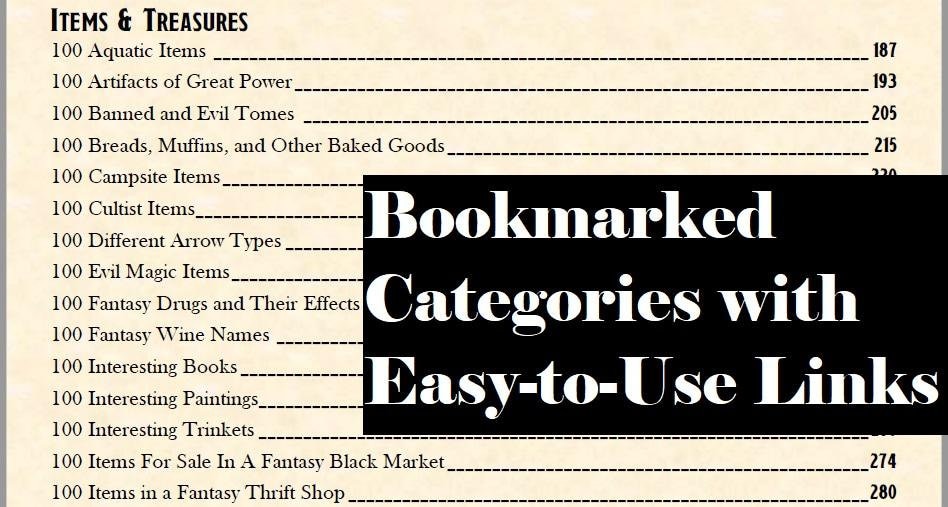 D100 Table Collection More Than 150 Random Tables Dungeons and Dragons ...