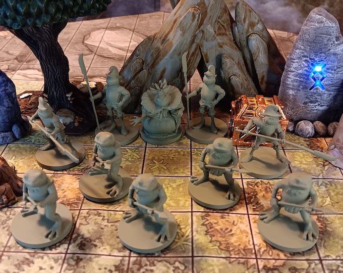 Frog Warrior Miniatures Grung Mini 3D Print Crippled God Foundry Mini ...