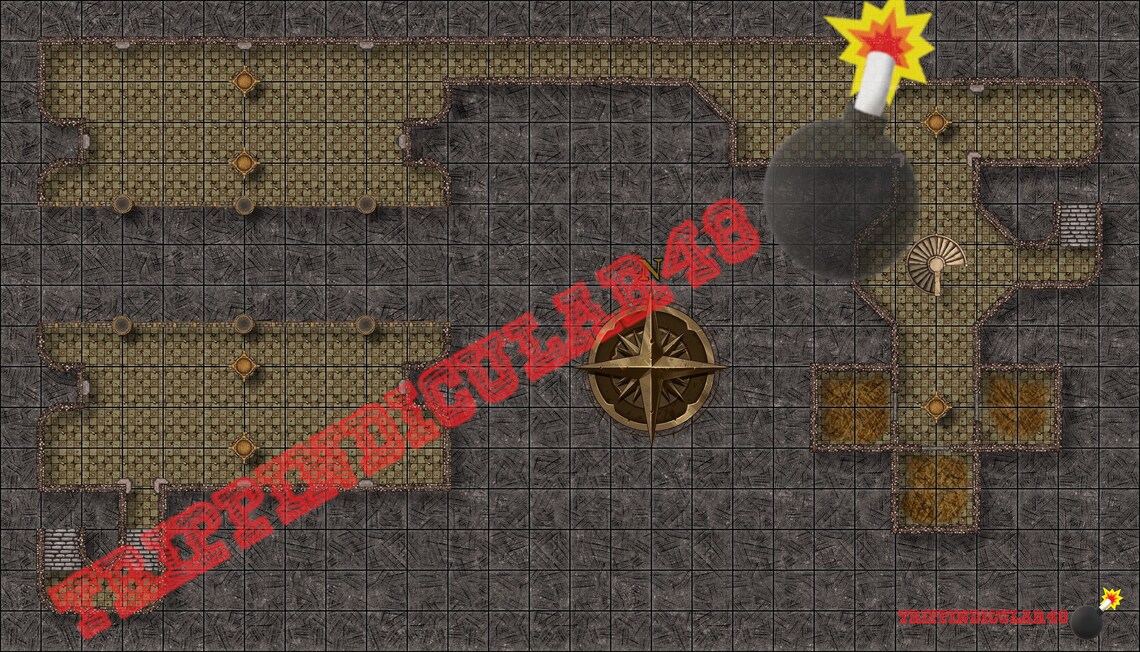 Temple of Asmodeus Waterdeep Dragon Heist Tactical Map | Etsy